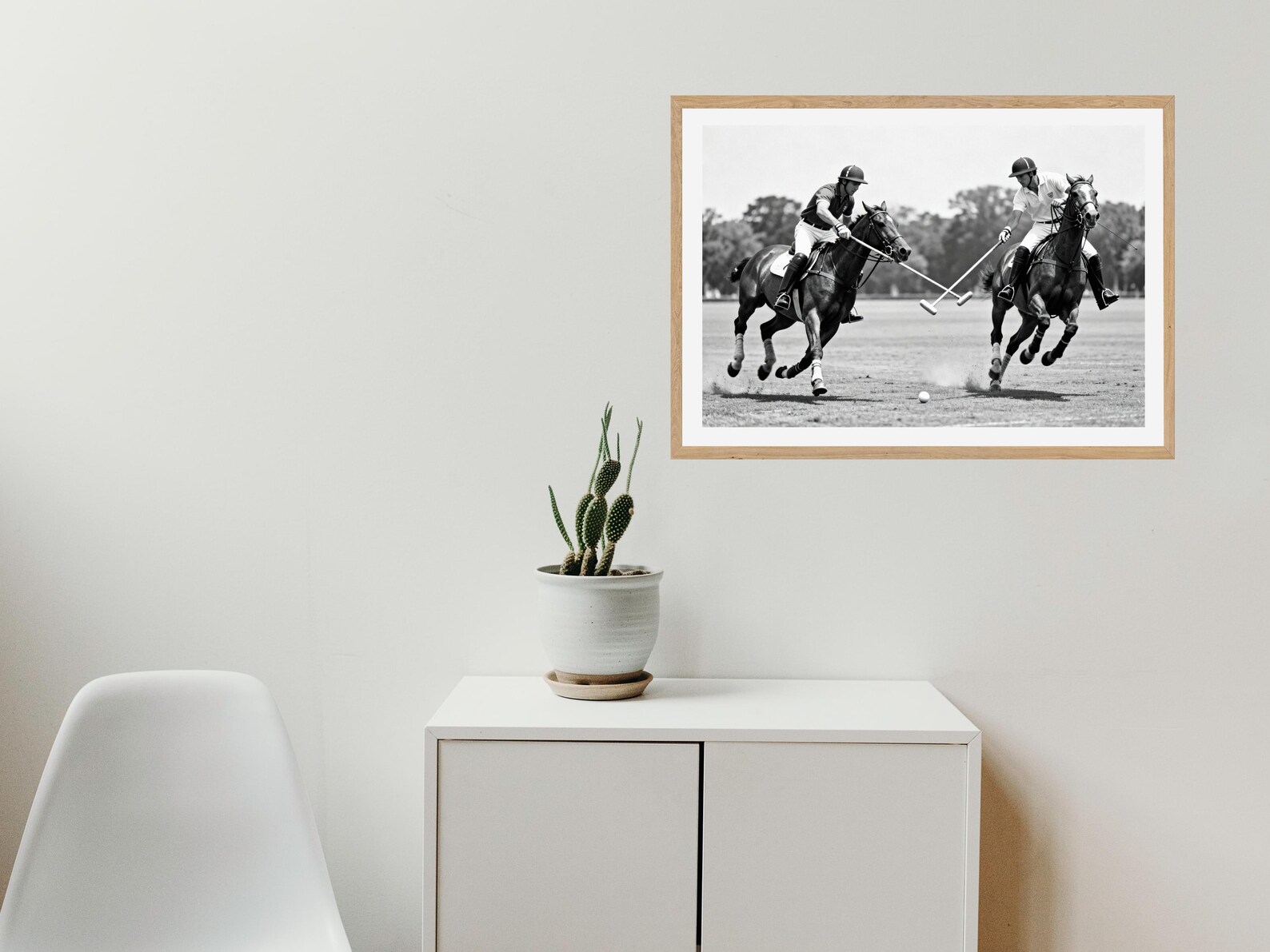 Vintage Men Playing Polo Poster: Black and White Printable Wall Art ...