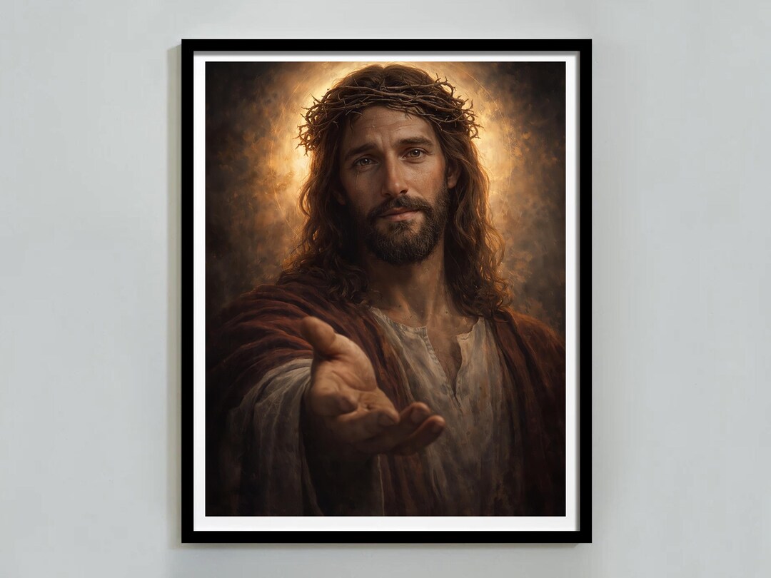 Jesus Christ Wall Art Print, Easter Poster, Prayer Room Decor, Digital ...