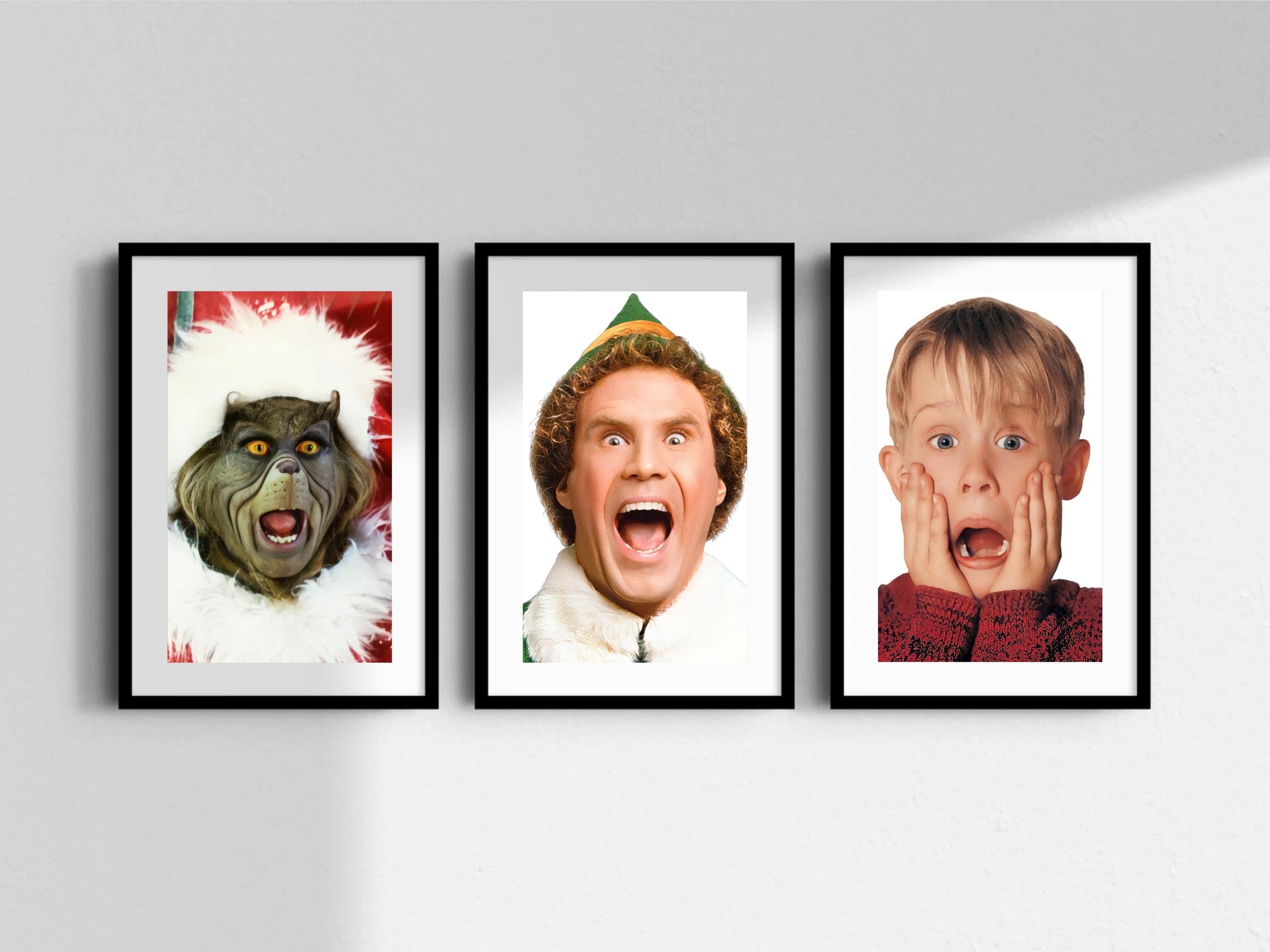 Christmas Movie Poster: Printable Retro Wall Art, Grinch, Elf & Home ...