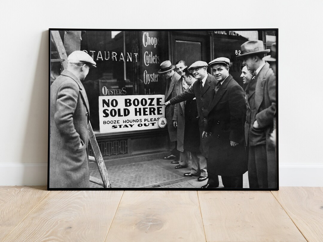 Prohibition Poster Digital Download 1920s No Booze Sold - Etsy