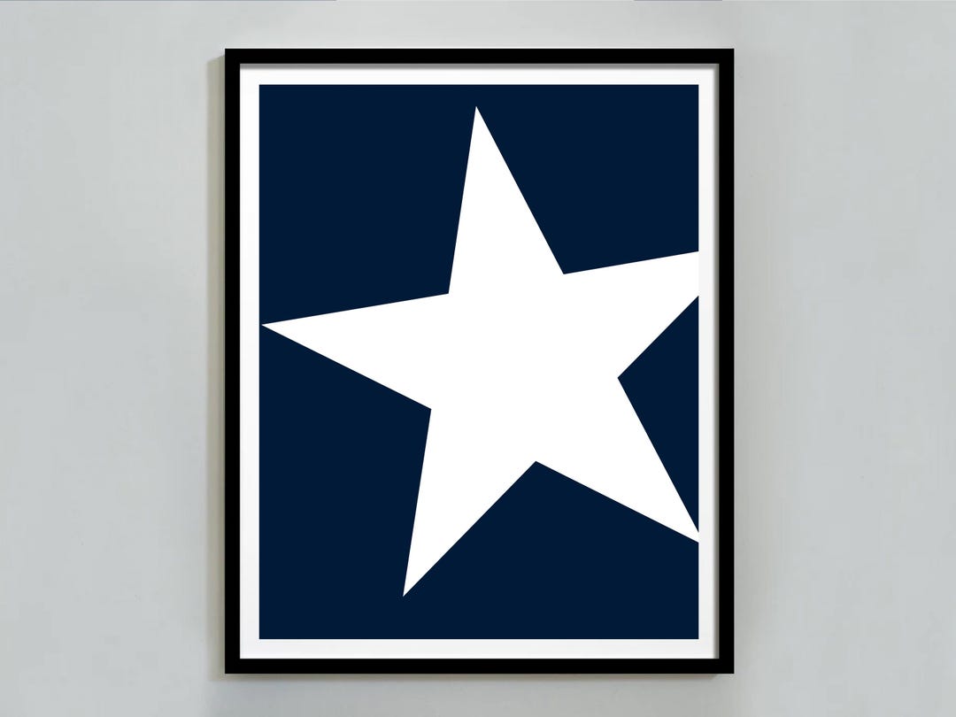 Navy Blue Star Print: Y2K Dorm Room Decor (digital Download, PNG Files ...
