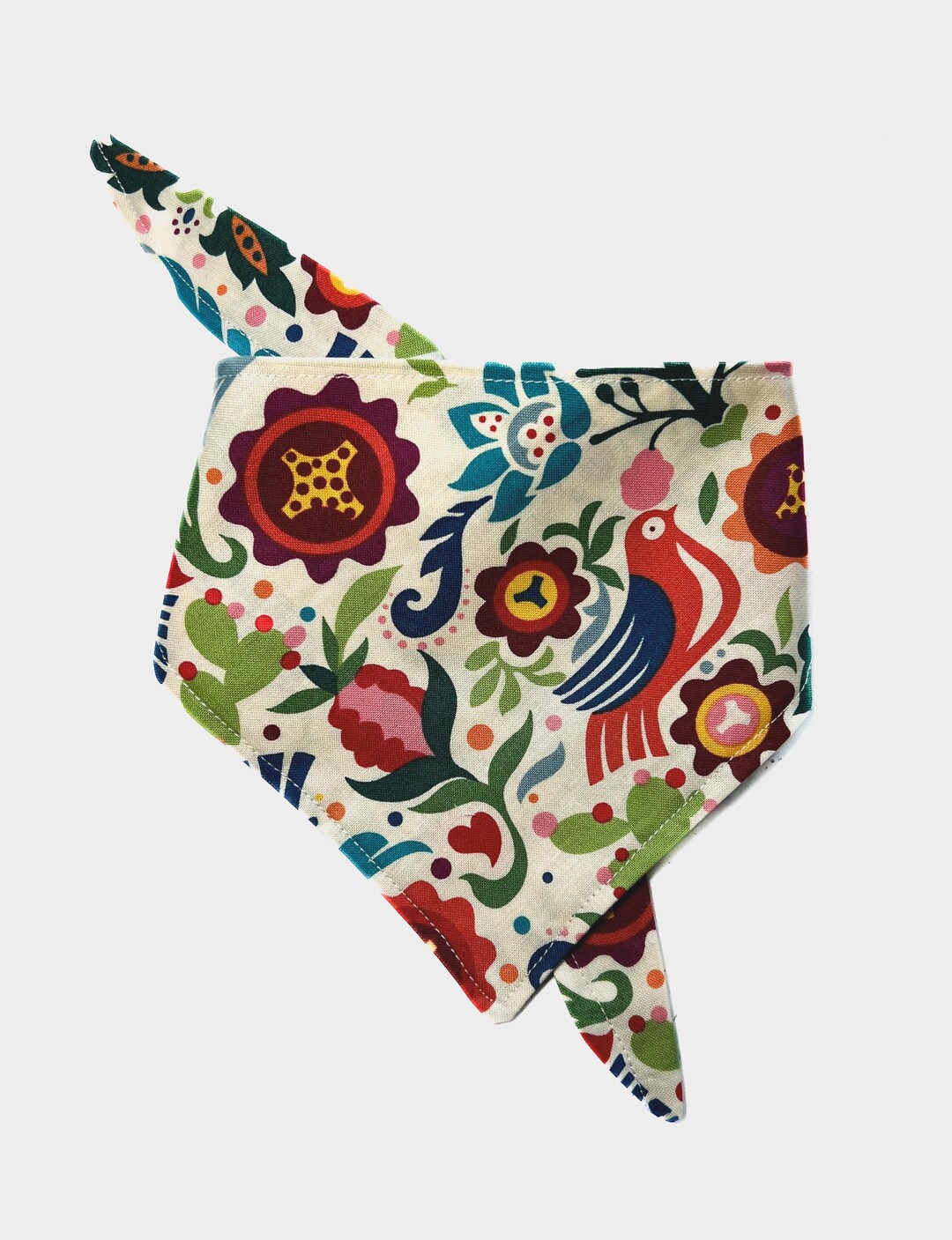 Spanish Floral Folk Bird Vibed Pet Bandana - Dog Scarf - Etsy