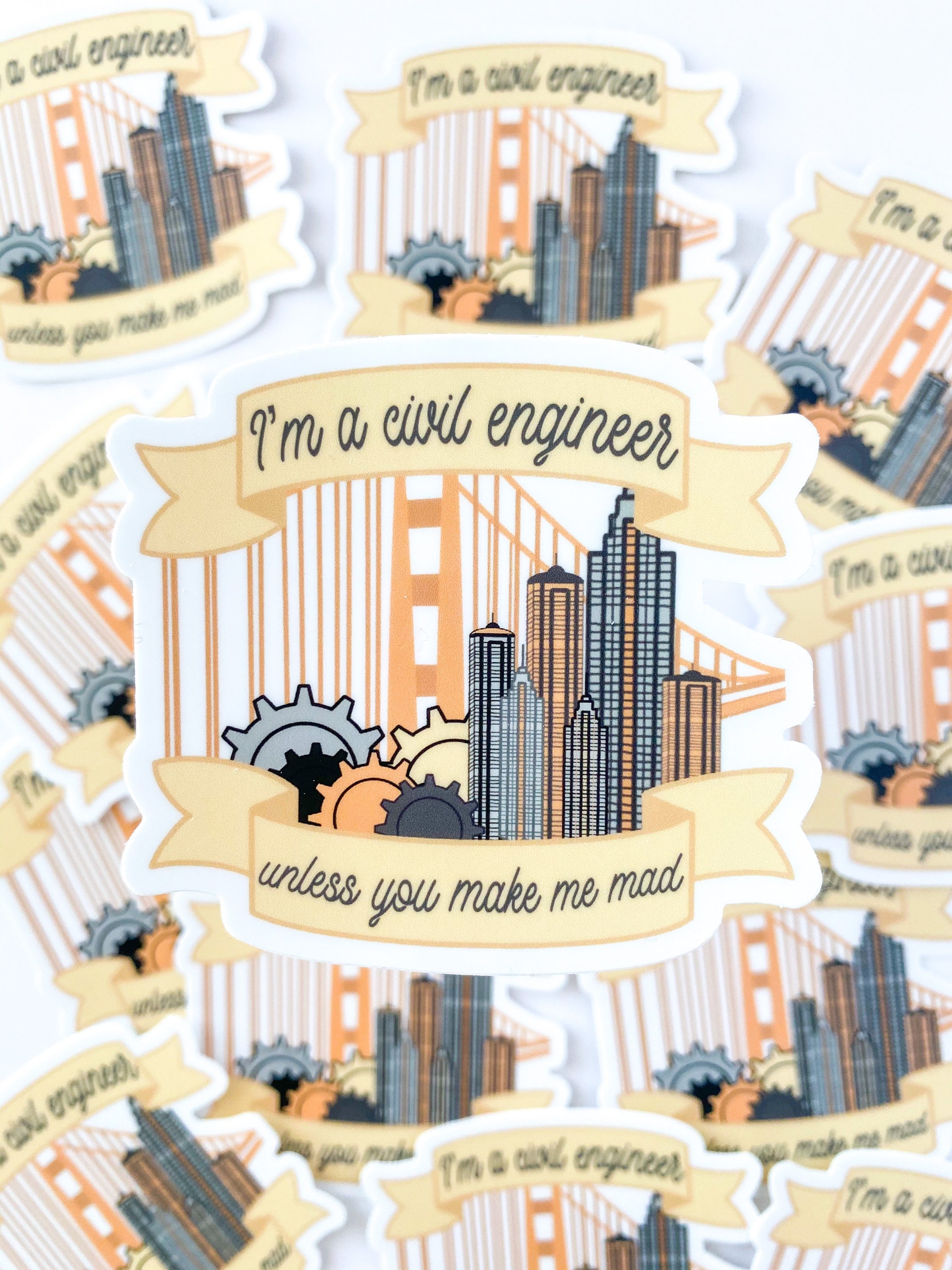 Civil Engineering Sticker Pack Science STEM Weatherproof - Etsy