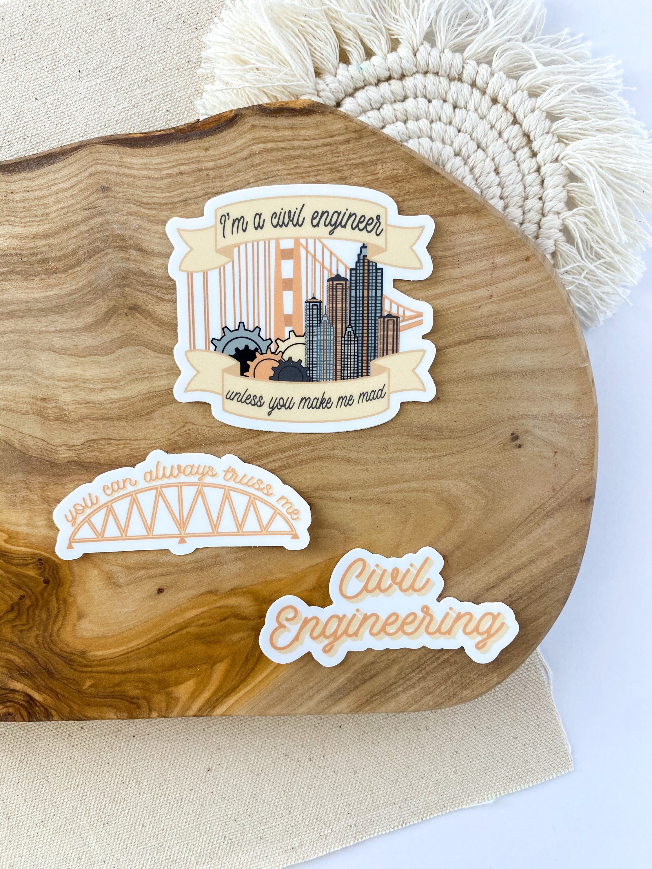 Civil Engineering Sticker Pack Science STEM Weatherproof - Etsy