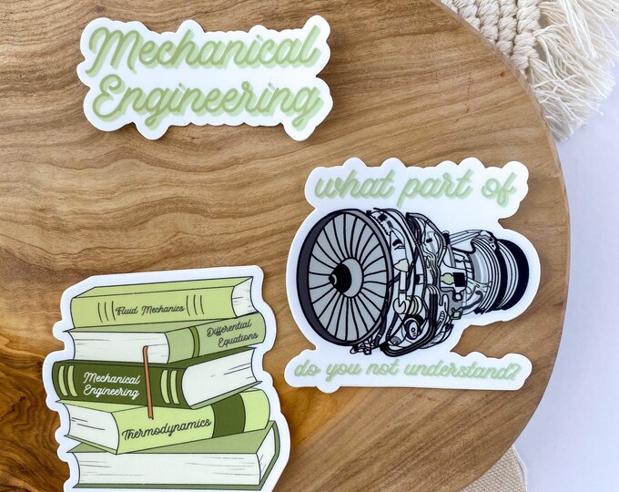 Mechanical Engineering Sticker Pack | Science, STEM, Weatherproof ...