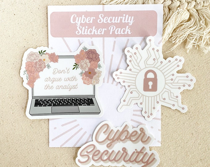 Cyber Security Sticker Pack Science, STEM, Weatherproof, Matte Vinyl ...