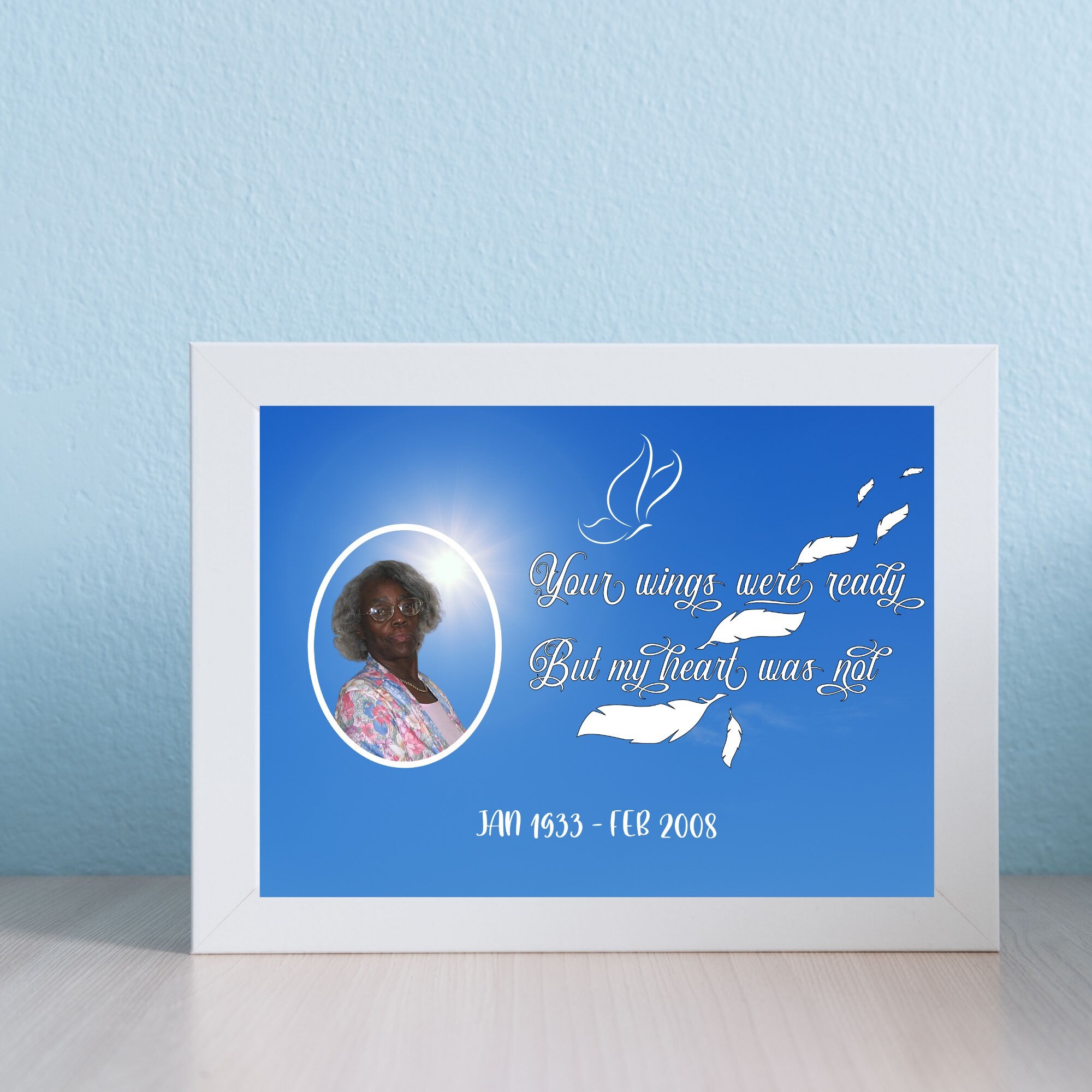 Memorial Shadowbox, Keepsake, in Memory Of, Loss of Loved One, Sympathy ...