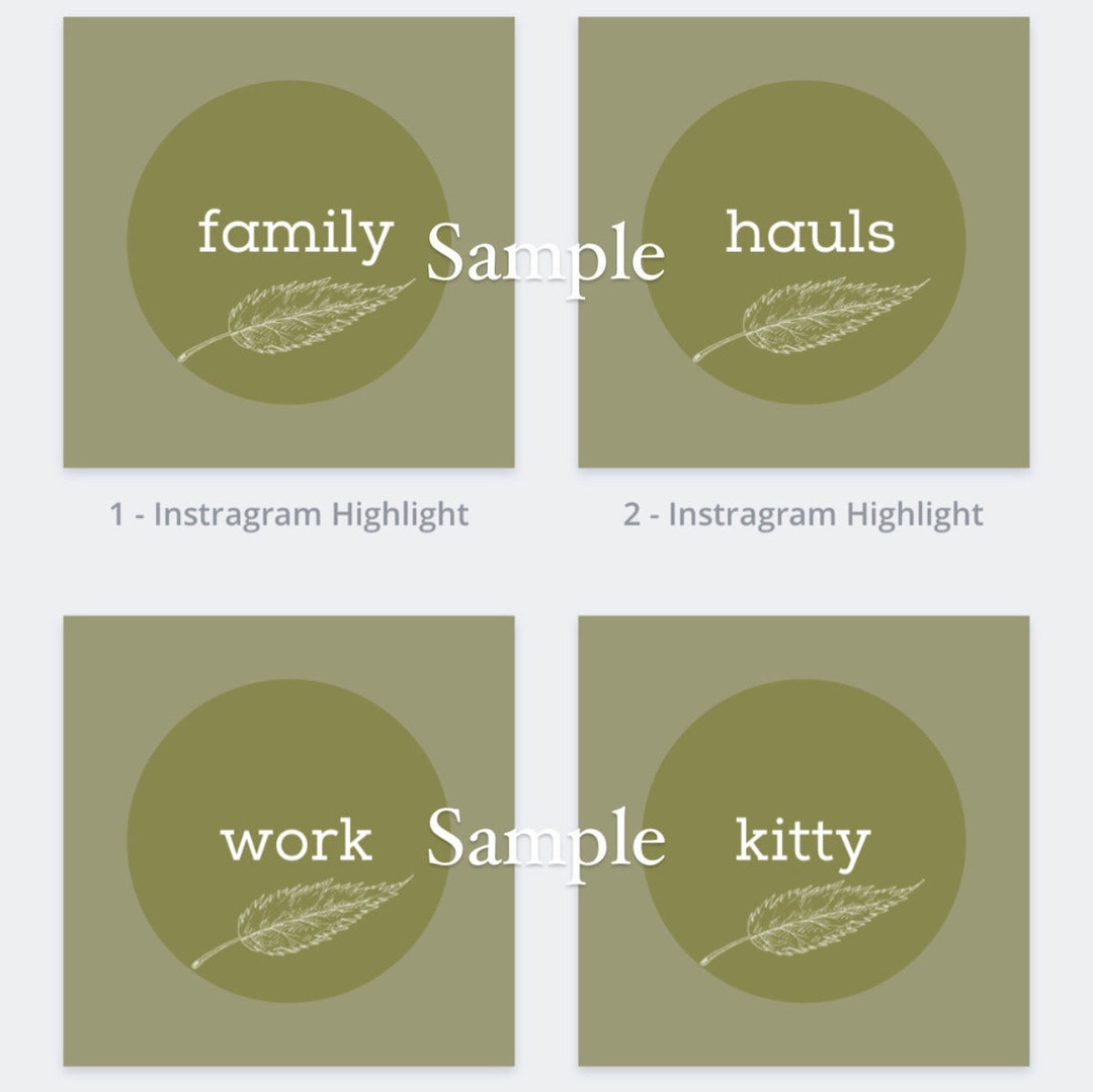 20 Greens Instagram Highlight Buttons - Etsy