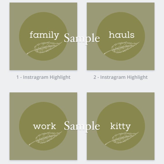 20 Greens Instagram Highlight Buttons | Etsy