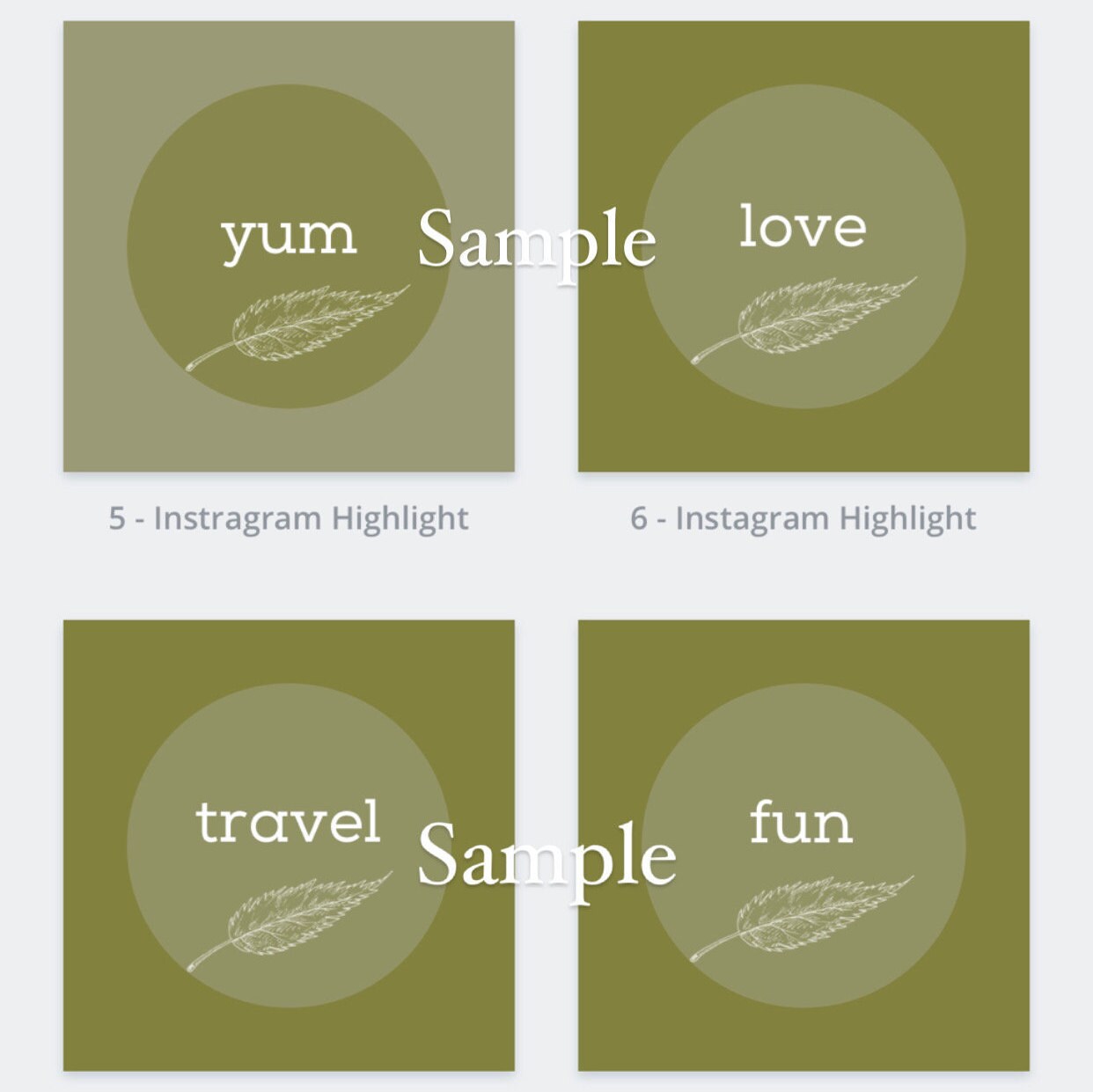 20 Greens Instagram Highlight Buttons - Etsy