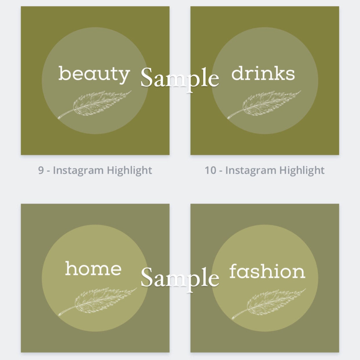 20 Greens Instagram Highlight Buttons - Etsy