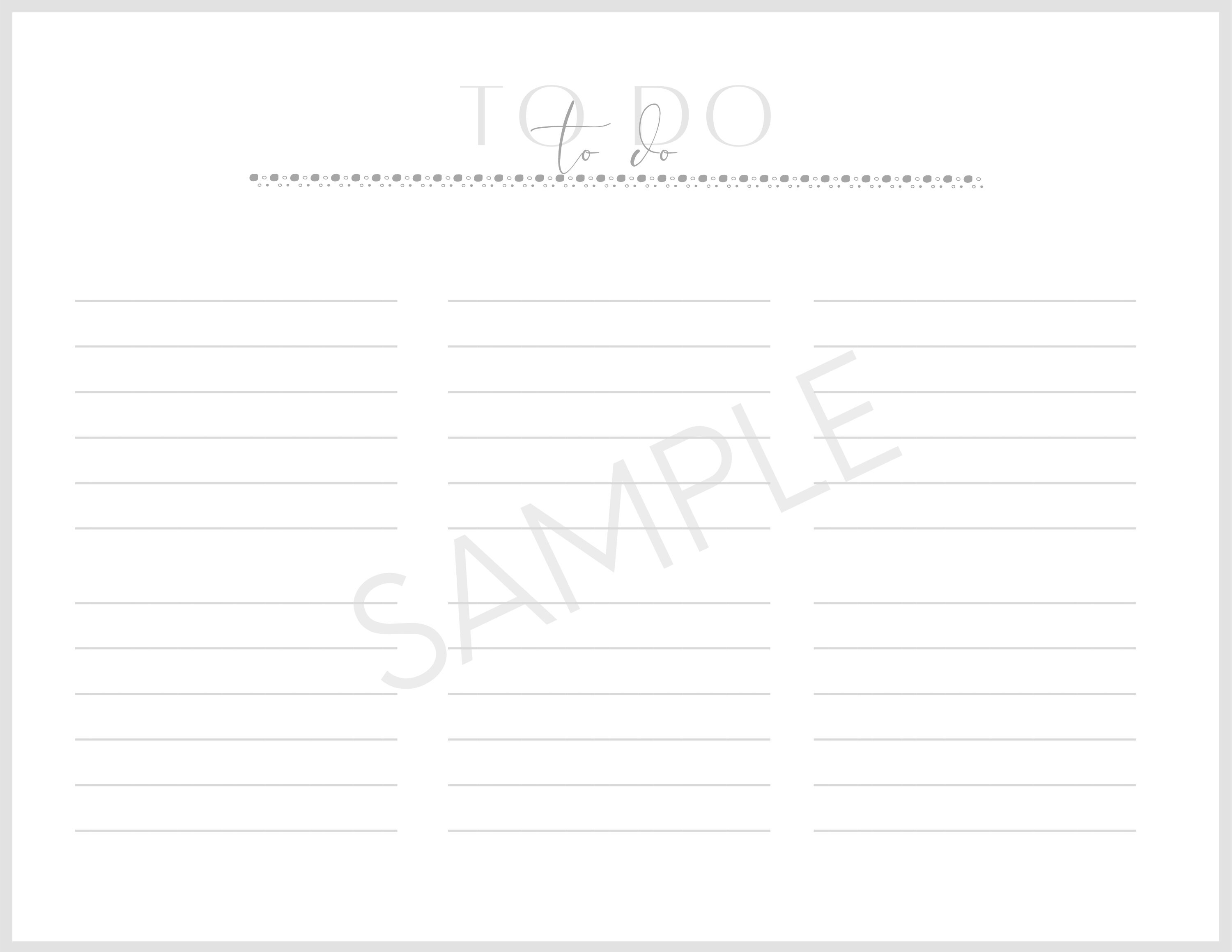 Smoke to Do Printable | Daily Organization | Horizontal to Do | to Do ...