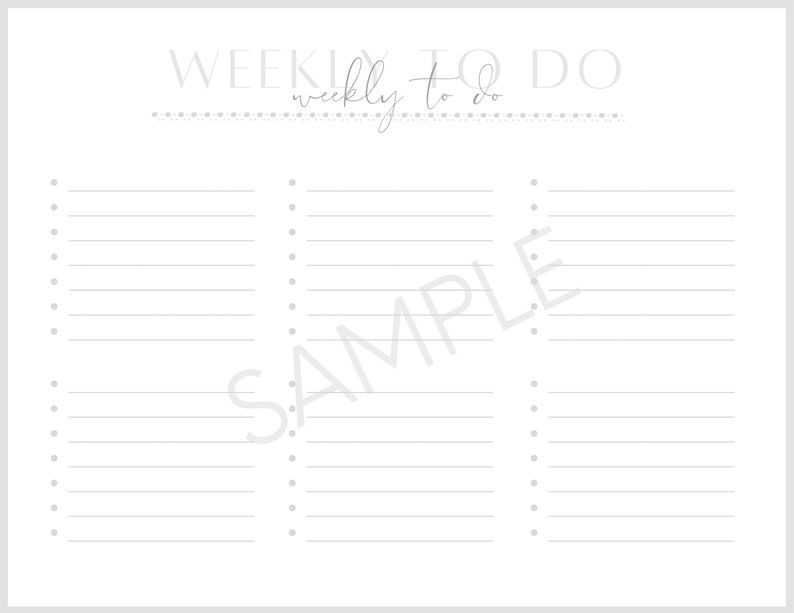 Smoke to Do Printable | Daily Organization | Horizontal to Do | to Do ...