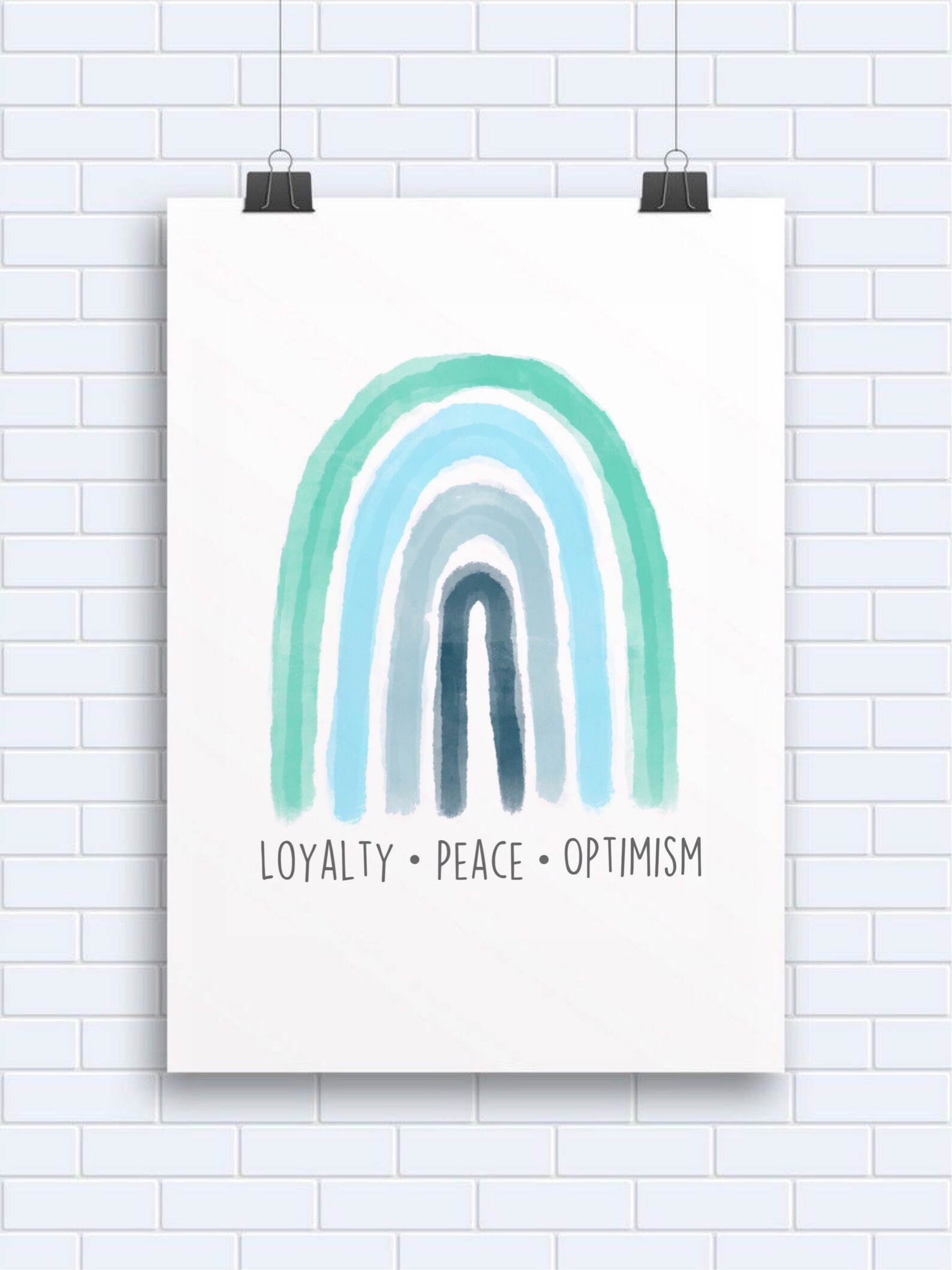 Hand-drawn Watercolor Rainbow in March Aquamarine Birthstone. FREE ...