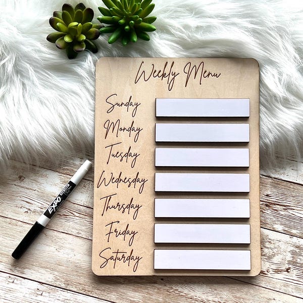 Magnetic Menu Board - Etsy