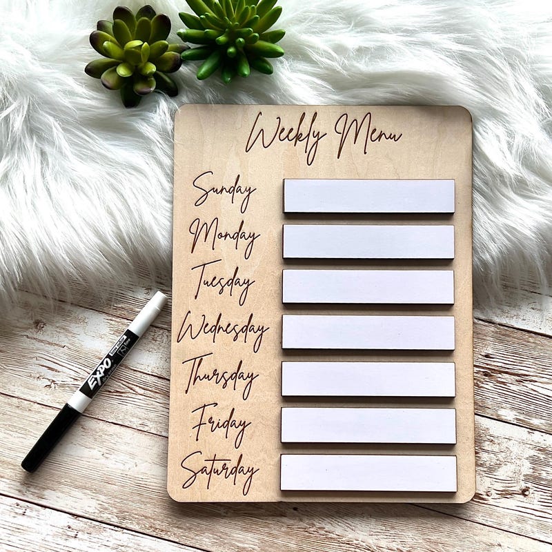 Magnetic Menu Board - Etsy