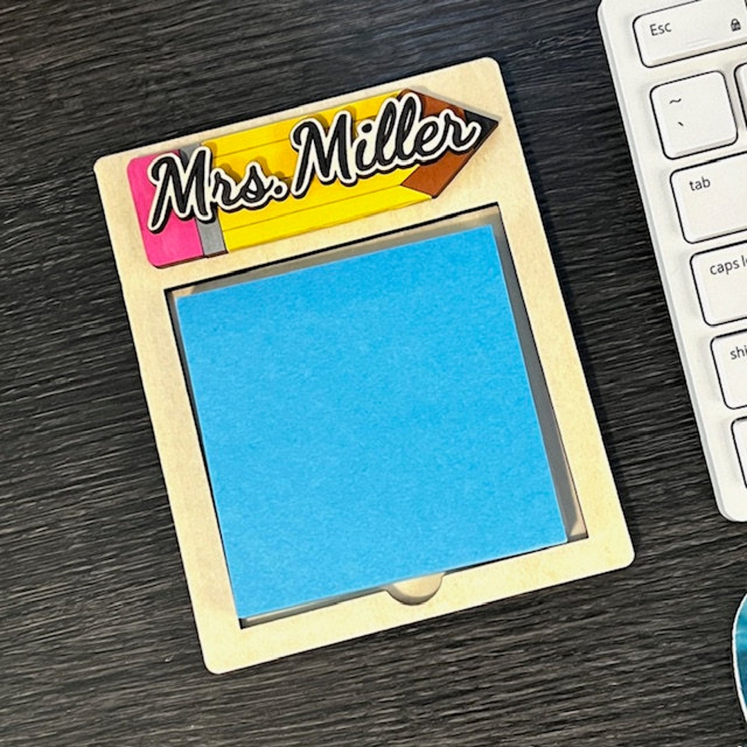 Customized Teacher Post-it Note Holder Teacher Appreciation Gift ...