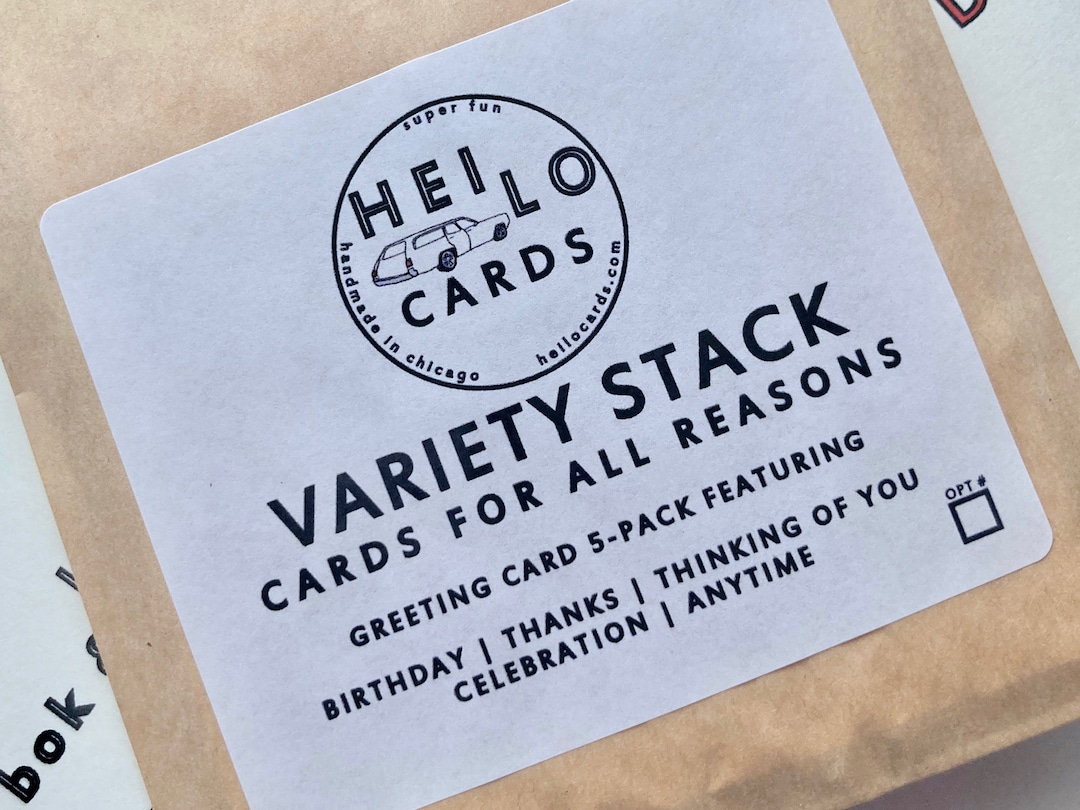 Variety Stack 5-pack Greeting Cards for All Occasions OPT 1 (birthday ...