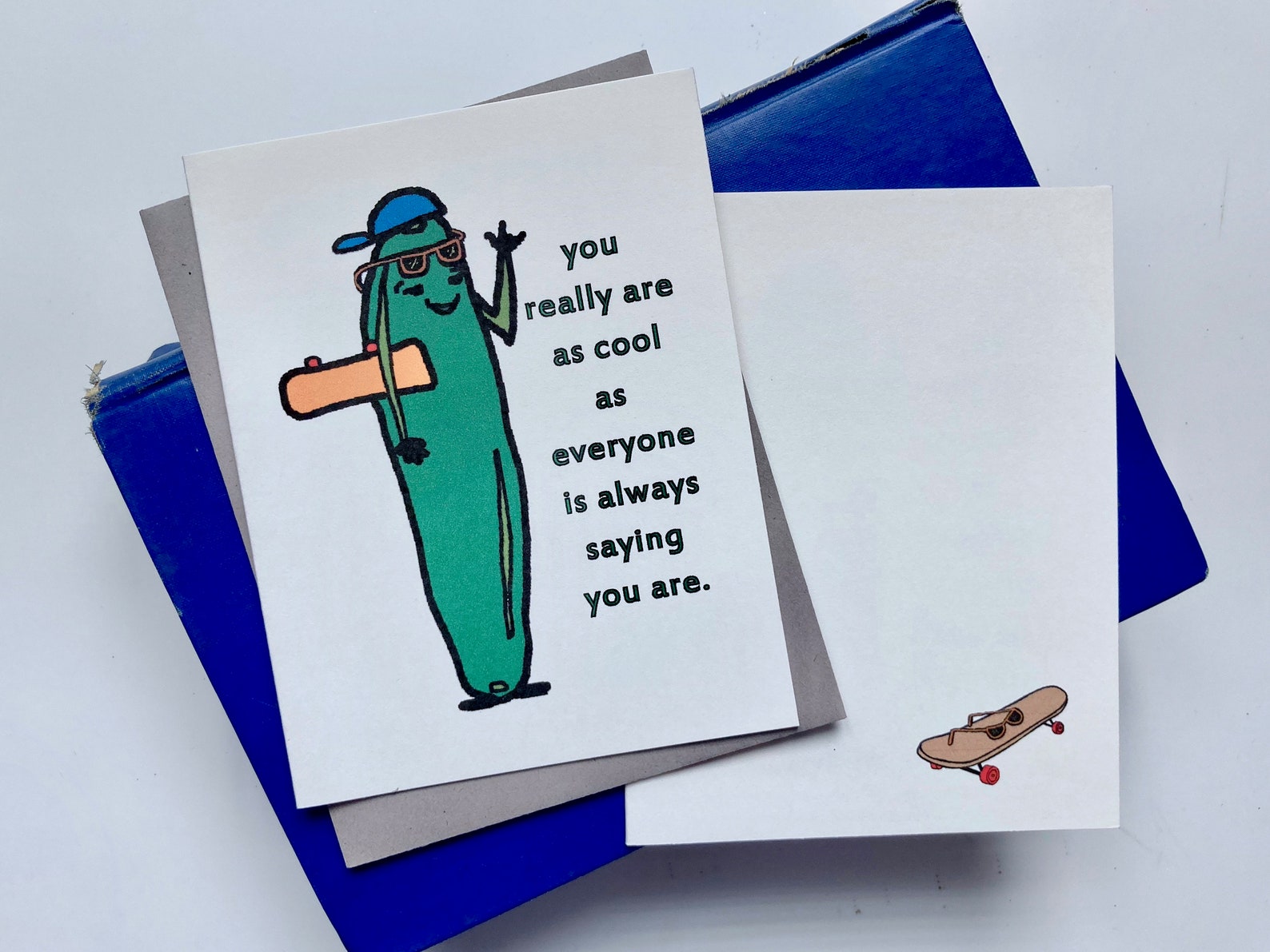 Cool Cuc Cucumber Birthday Card Cool as a Cucumber Birthday | Etsy