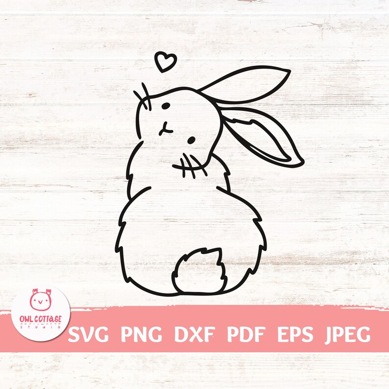 Easter Bunny SVG Cute Bunny Drawing Easter Pictures Bunny - Etsy