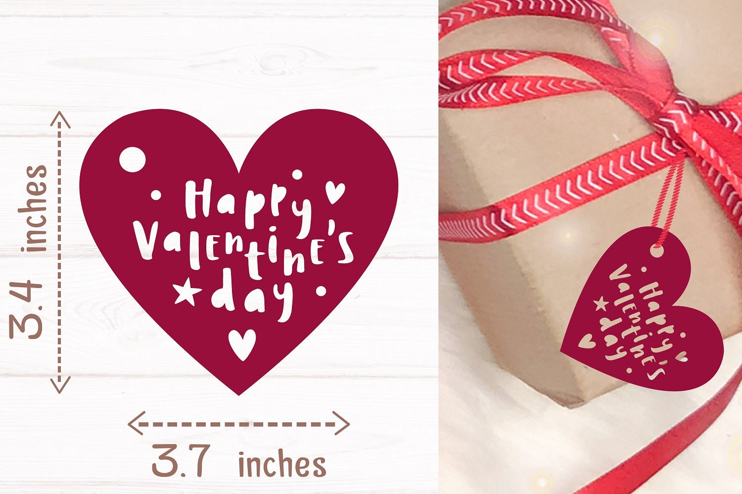 Valentines Day Gift Tags SVG Bundle Valentine Decor Gift - Etsy