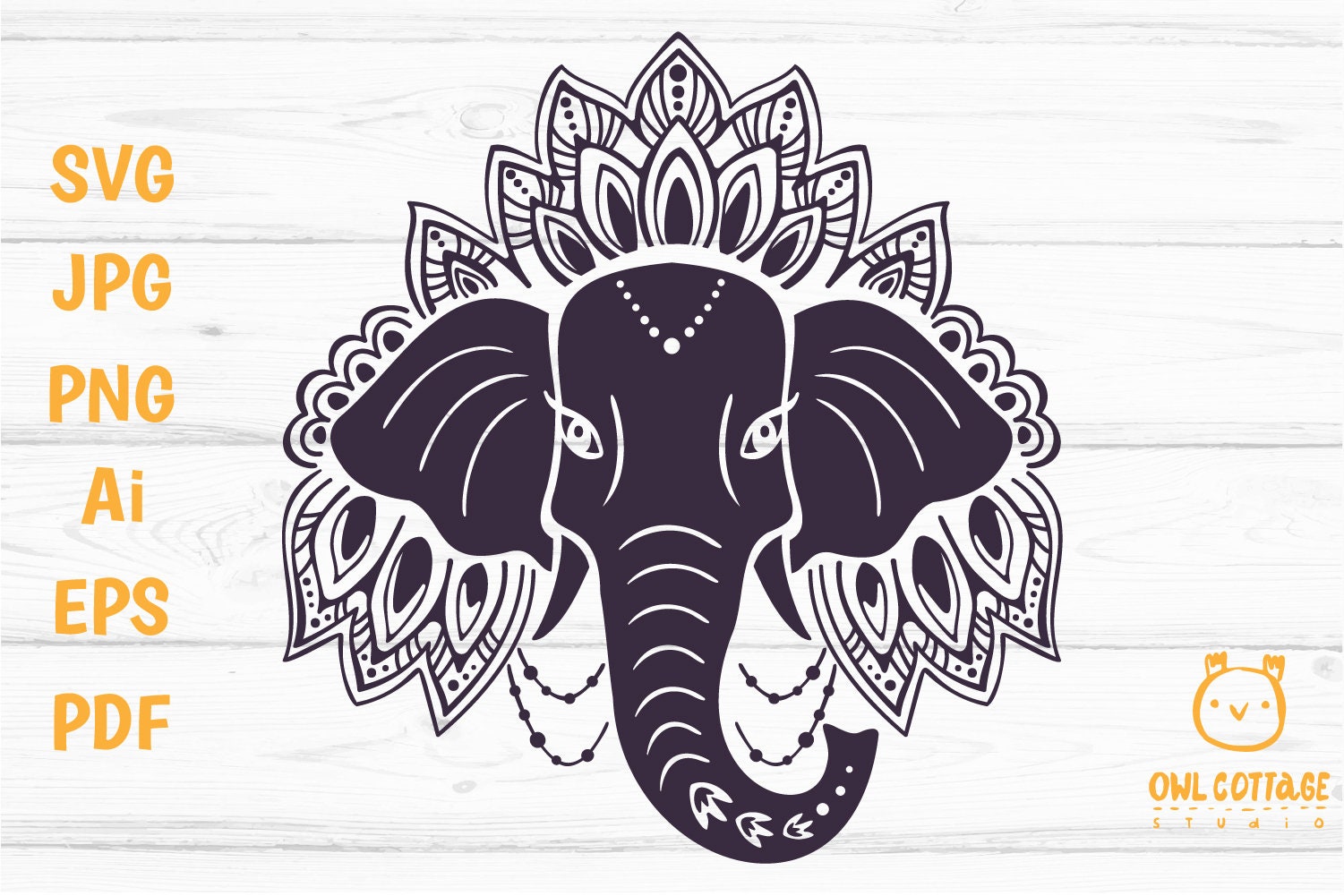 Elephant Mandala Svg Elephant Zentangle Svg Indian Elephant | Etsy