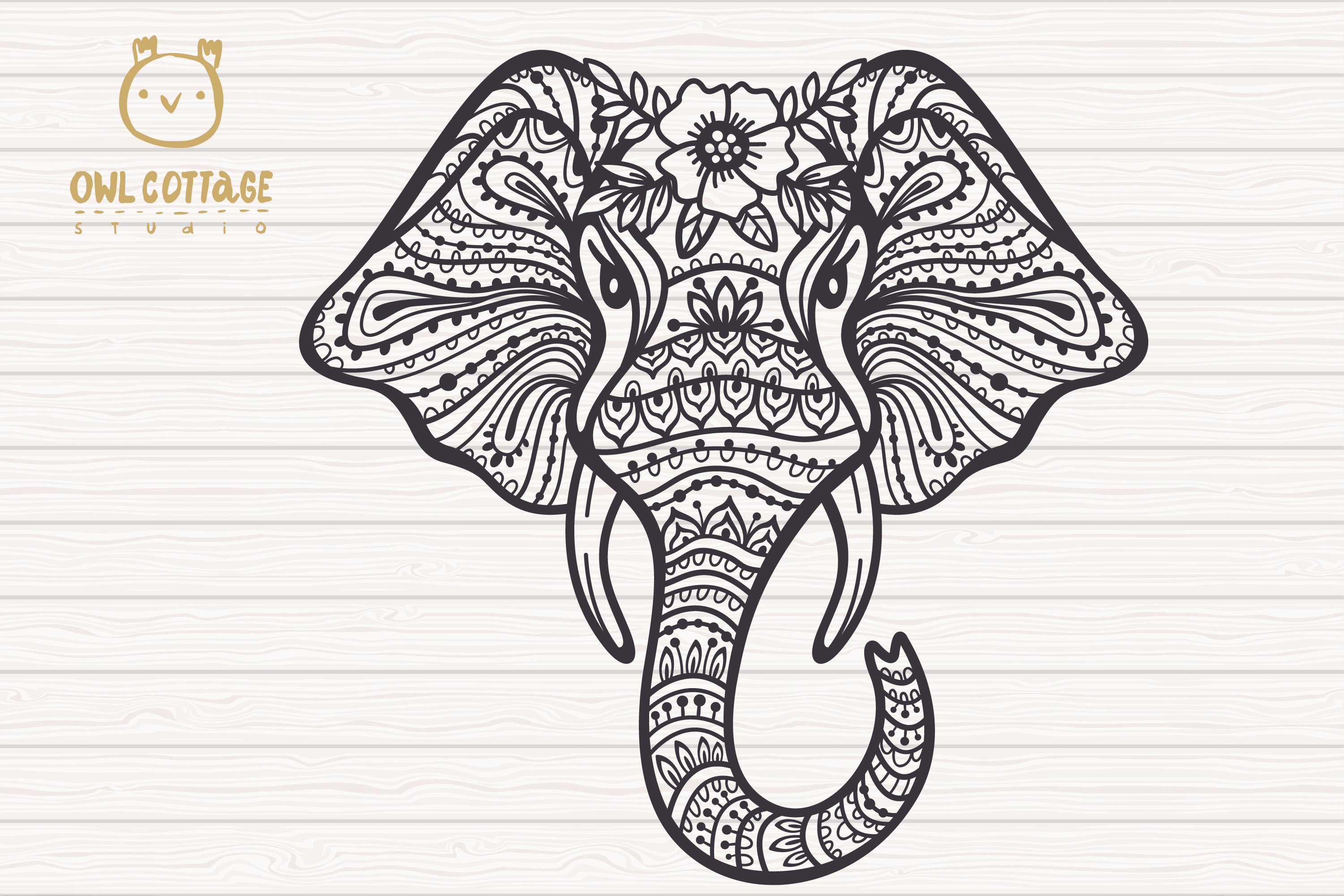 Olifant Mandala svg Olifant Zentangle svg Yoga SVG - Etsy Nederland