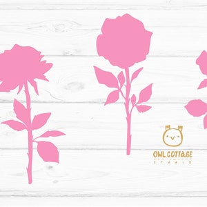 Simple ROSES Svg BUNDLE Rose Svg Rose Clipart Rose Svg Cut - Etsy