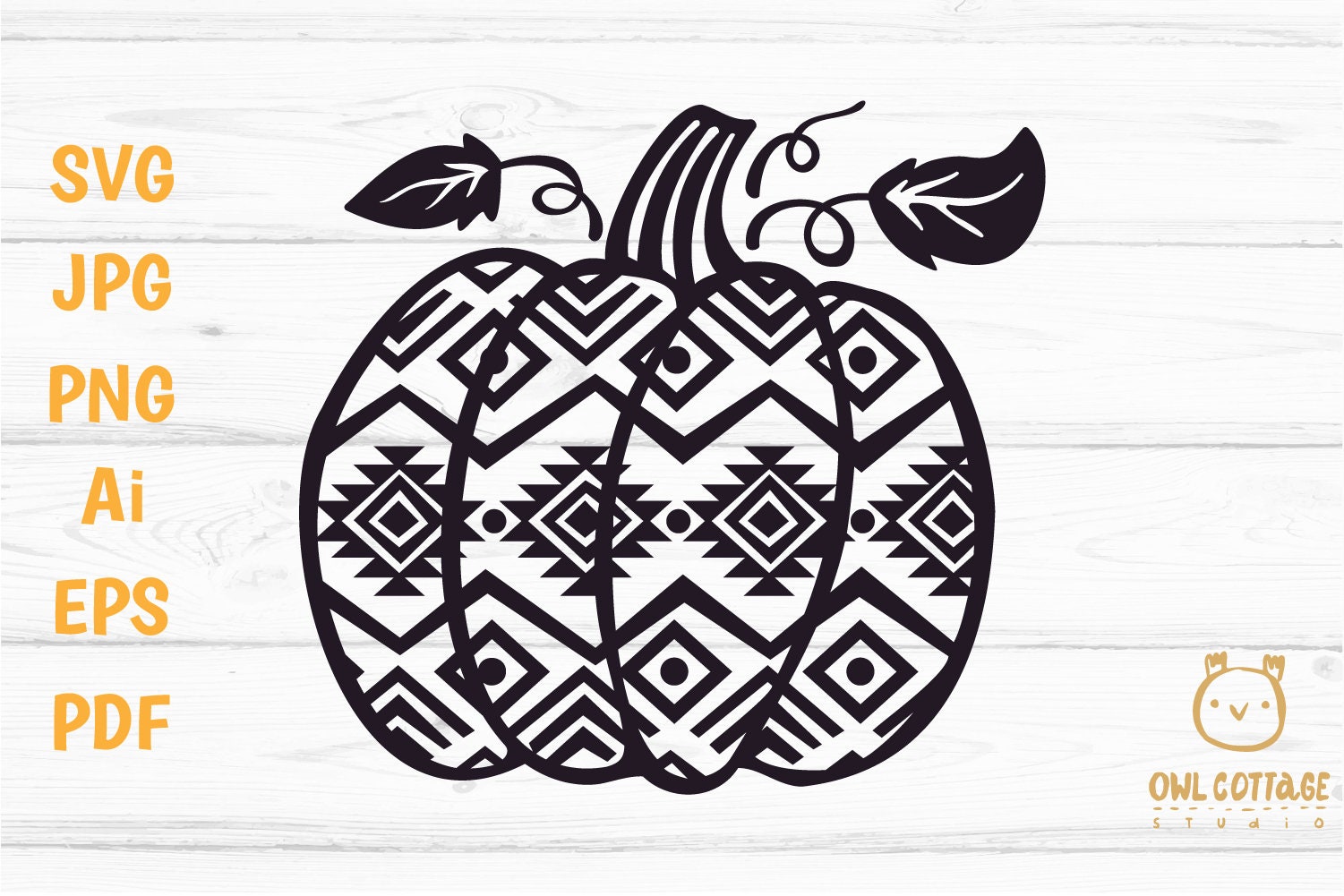 Aztec Pumpkin Svg Patterned Pumpkin Cut File Pumpkin Vinyl - Etsy