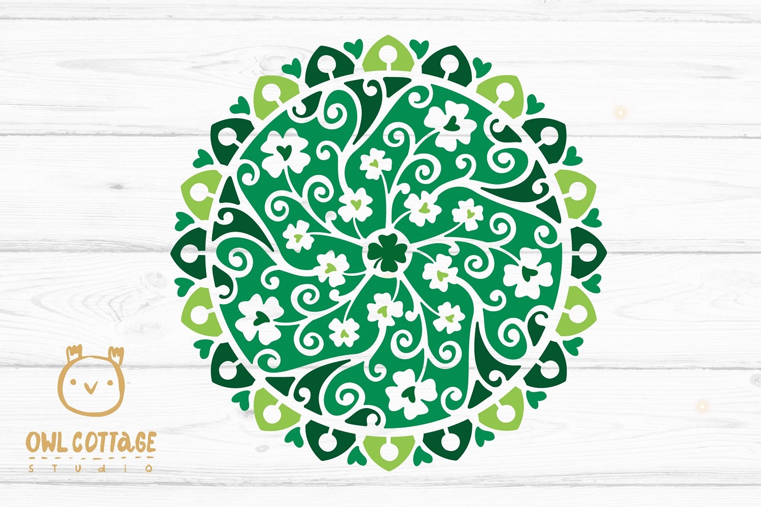 St Patricks Day Clover Mandala SVG Shamrock Mandala Svg - Etsy