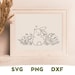Bunny Among Wildflowers SVG Cut File Easter Bunny Drawing, Easter ...