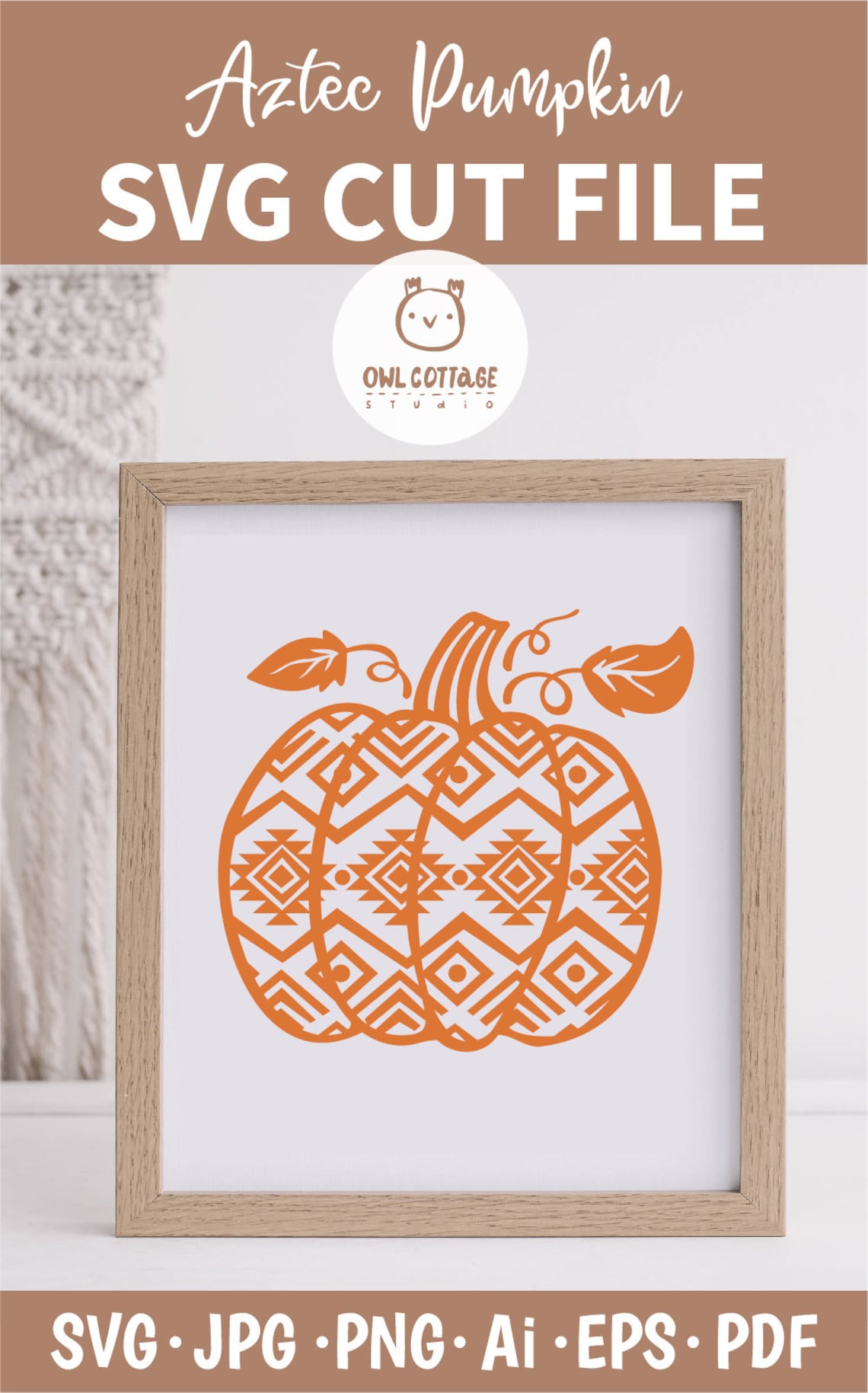 Aztec Pumpkin Svg Patterned Pumpkin Cut File Pumpkin Vinyl - Etsy