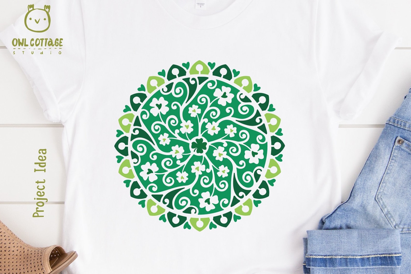 St Patricks Day Clover Mandala SVG Shamrock Mandala Svg - Etsy