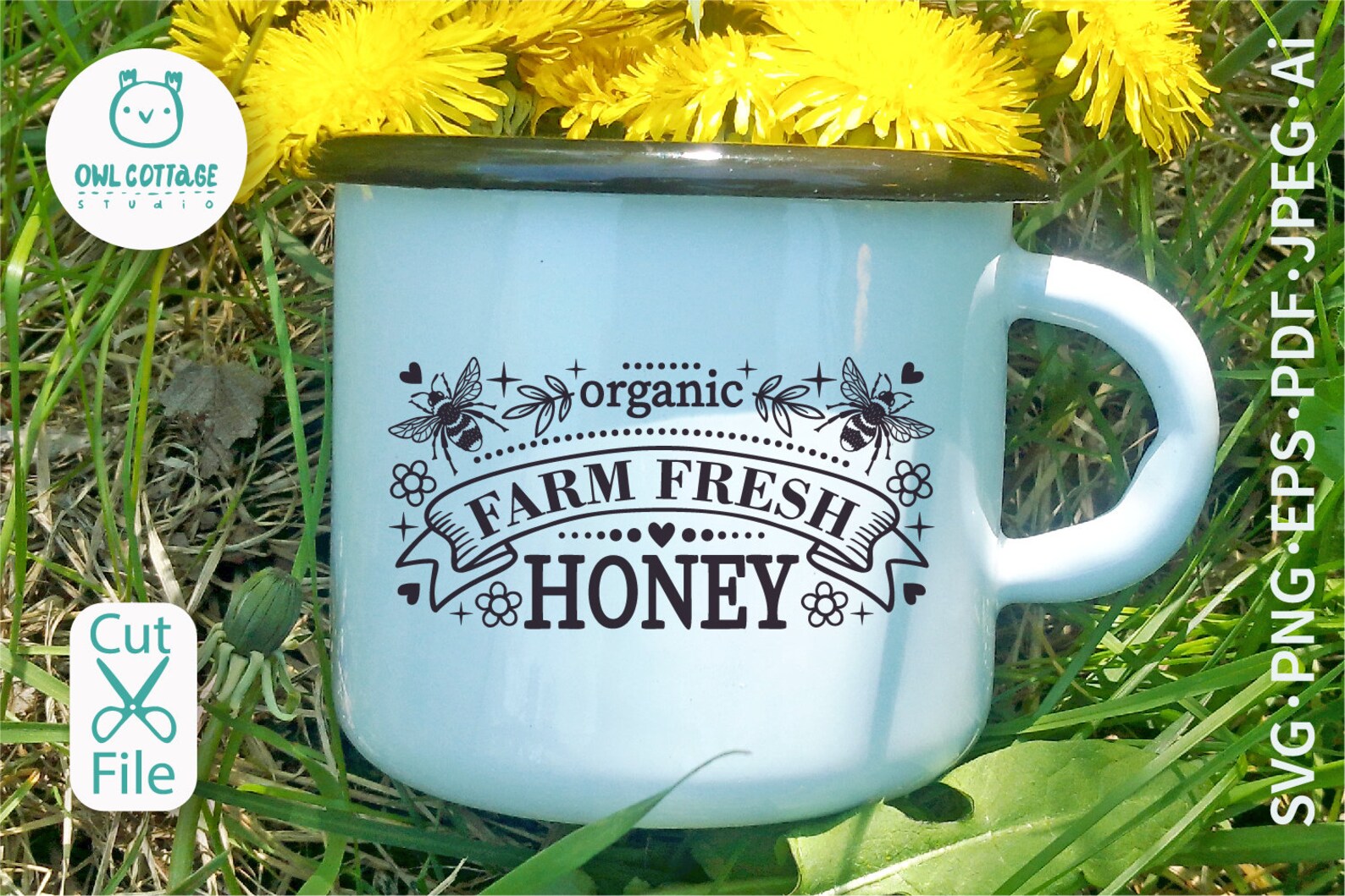 Farm Fresh Honey SVG Honey Packaging Design Cut File Honey - Etsy