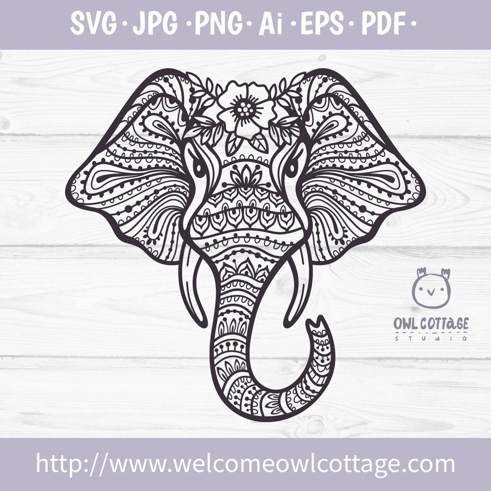Olifant Mandala svg Olifant Zentangle svg Yoga SVG - Etsy Nederland
