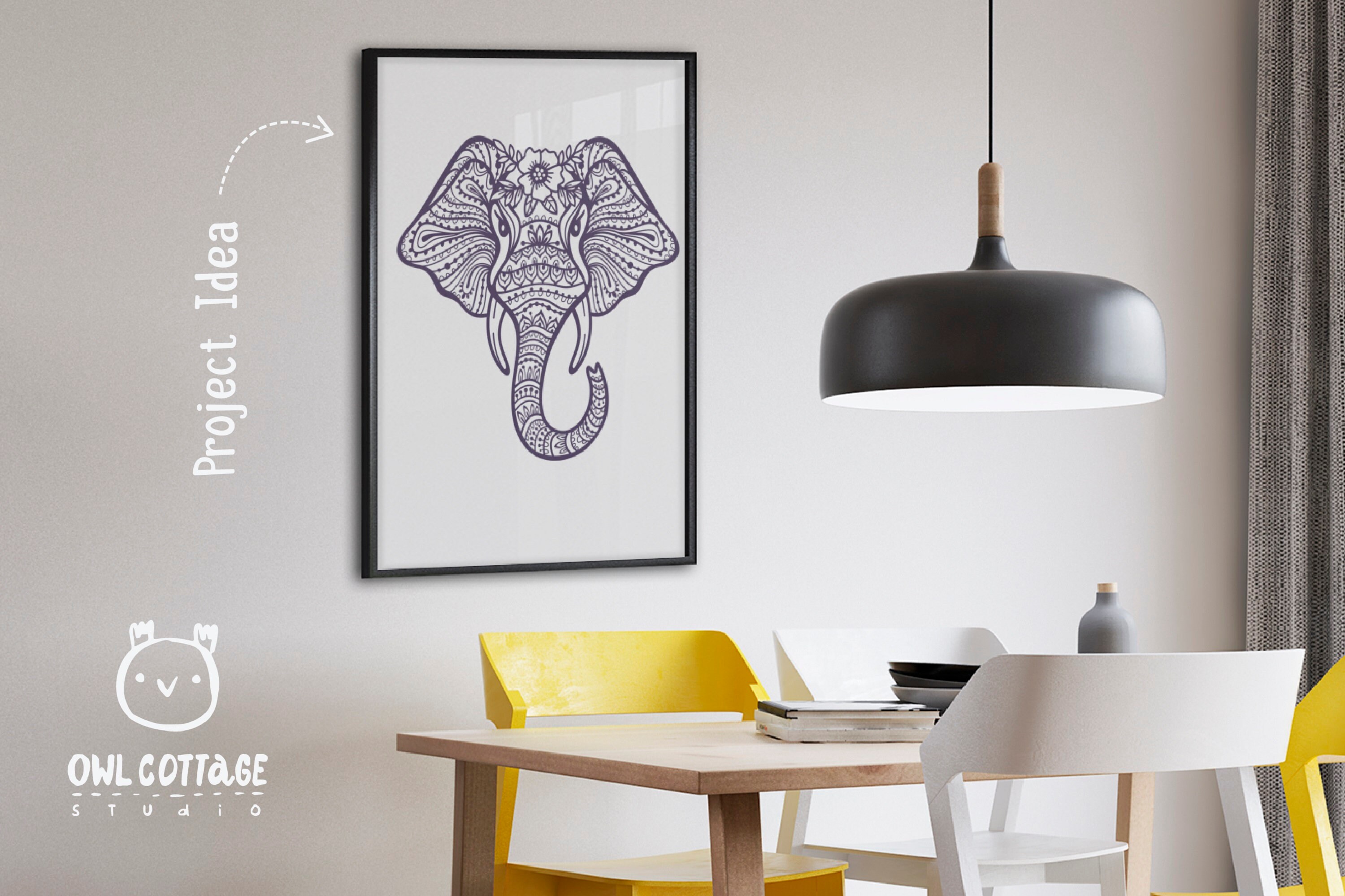 Olifant Mandala svg Olifant Zentangle svg Yoga SVG - Etsy Nederland