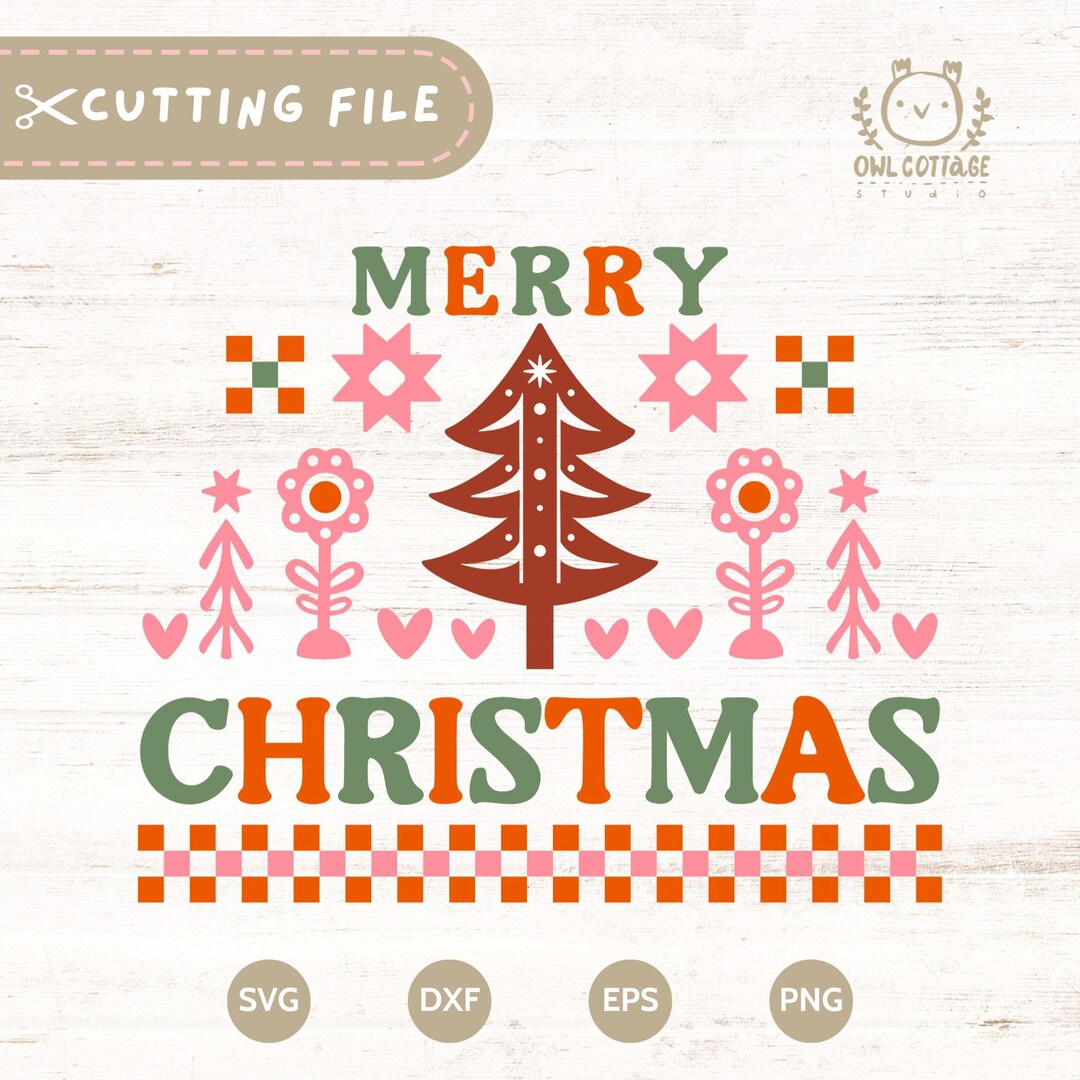 Christmas Tree Nordic Ornament SVG Scandinavian Decor Cut - Etsy UK