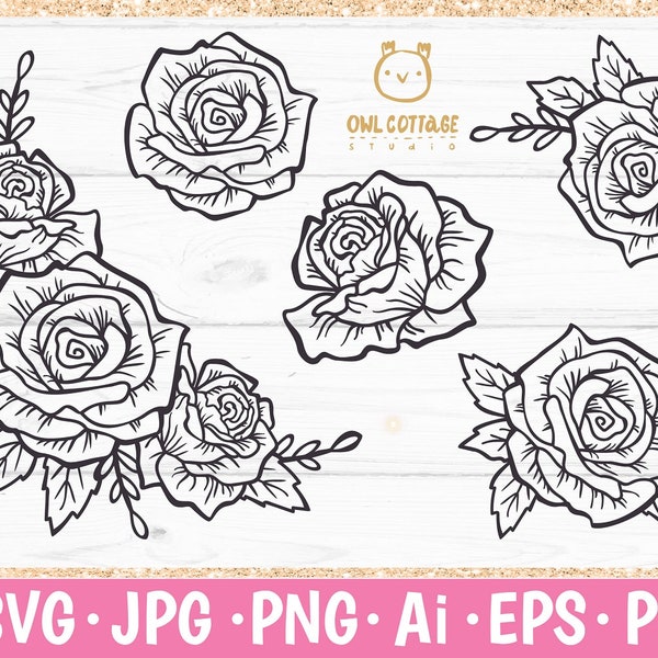 Rose Svg - Etsy