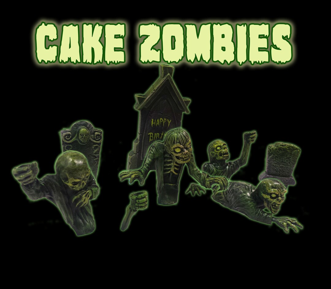 Birthday Cake Resin Zombies Handmade - Etsy