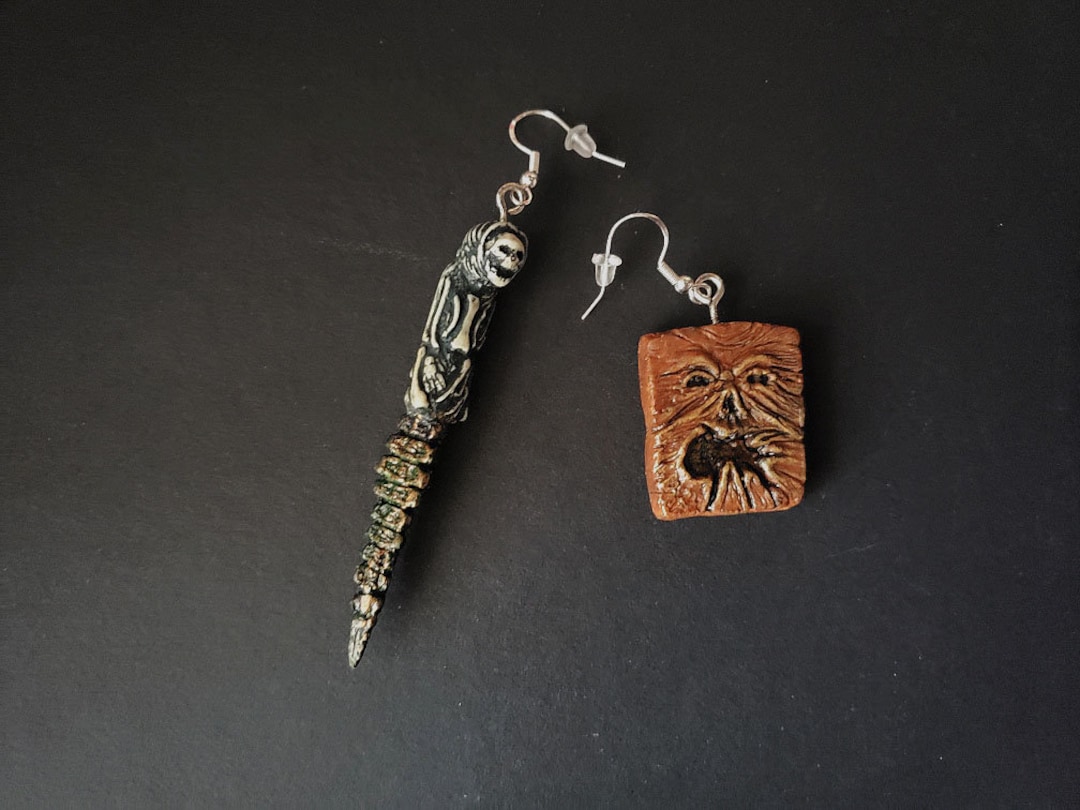 Evil Dead Kandarian Dagger and Necronomicon Resin Earrings Handmade - Etsy