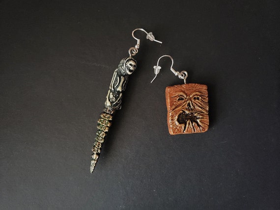Evil Dead Kandarian Dagger and Necronomicon Earrings | Etsy
