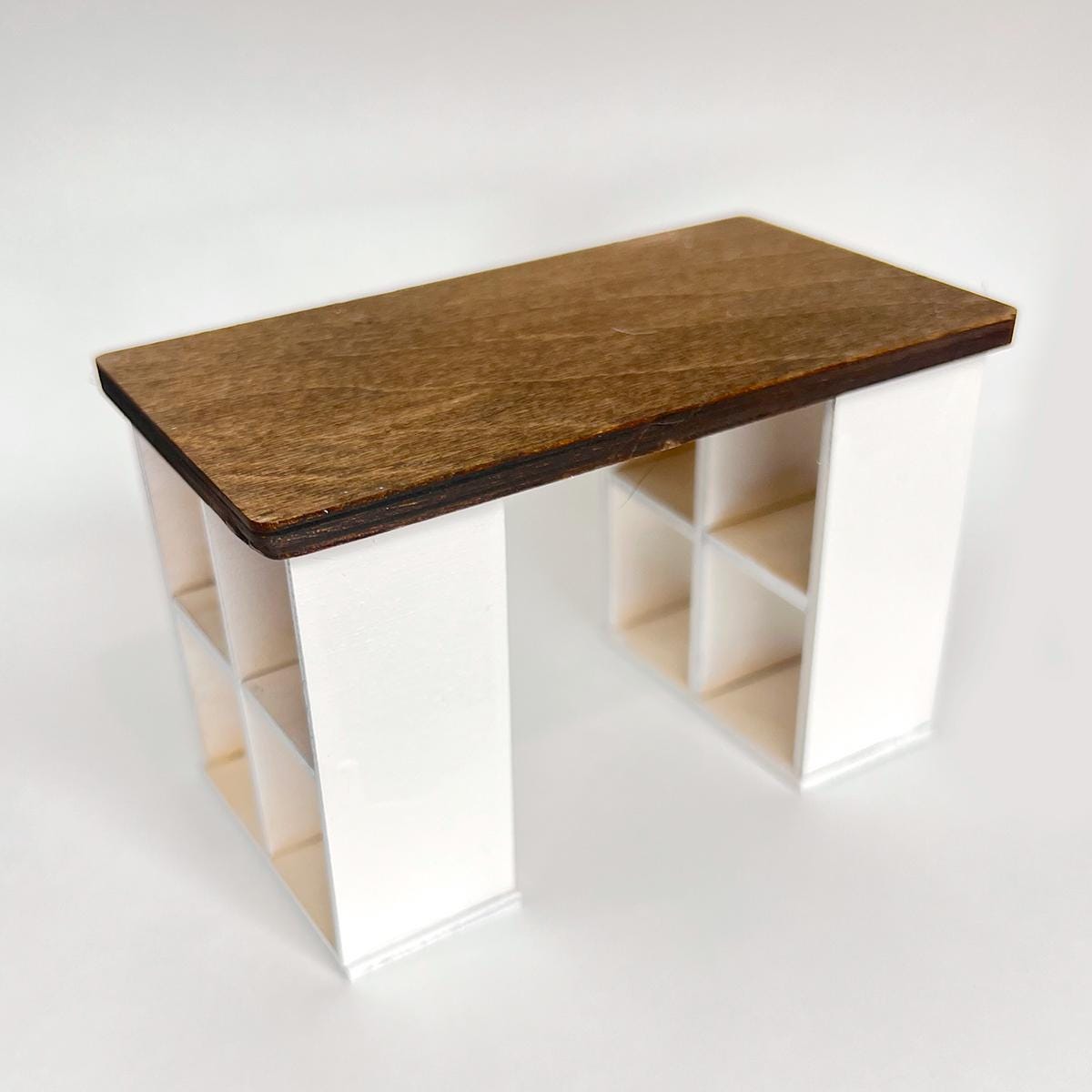 DIY Dollhouse Miniature Crafting Table and Counter-height Chair - 1:12 ...