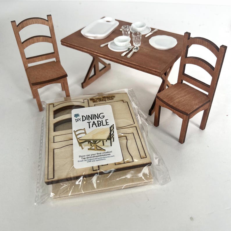 Dollhouse Miniature Dining Table Essentials | 1:12 Scale Kitchen Food ...