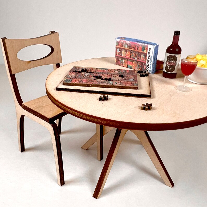 Miniature Table and Chair DIY Set - 1:12 Scale - Etsy