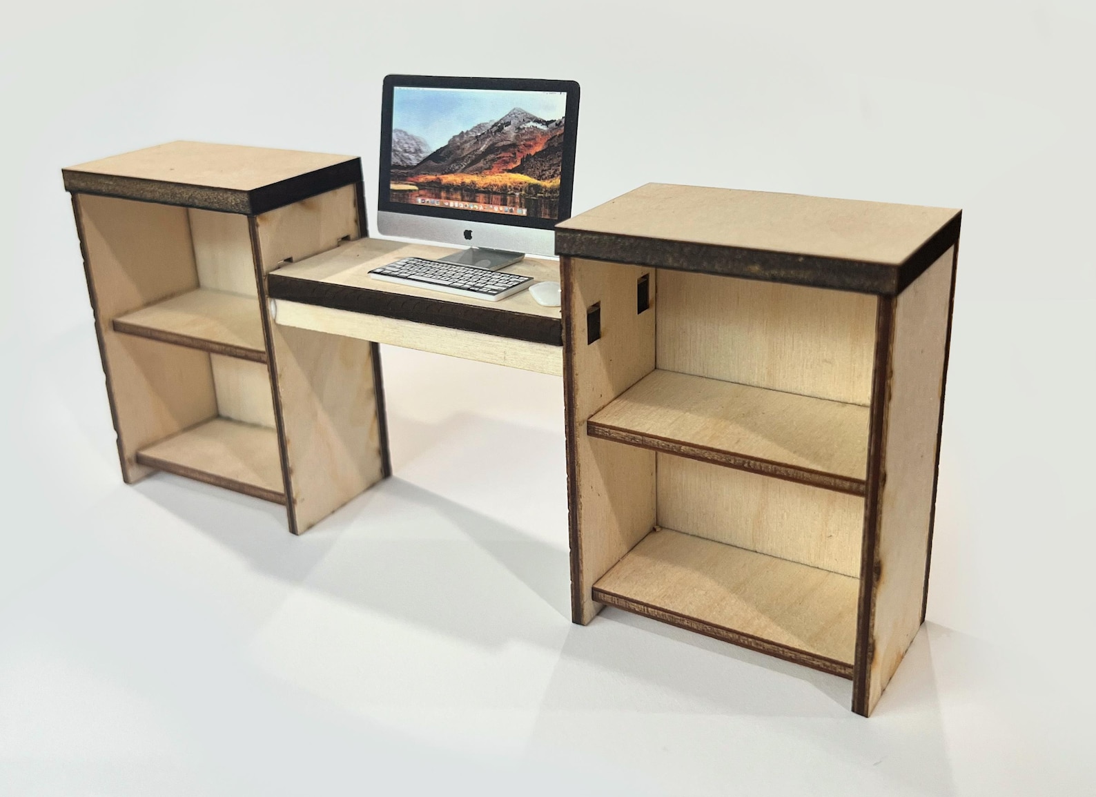 DIY Dollhouse Miniature Computer Desk and Chair - 1:12 Scale - Etsy