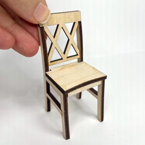DIY Dollhouse Miniature Computer Desk and Chair - 1:12 Scale - Etsy