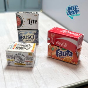 Miniature Soda & Beer Cases | 1:12 Scale Dollhouse Drinks - Etsy