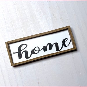 Miniature Home Sign - Wall Decor - Sign for Dollhouse - 1:12 Scale ...