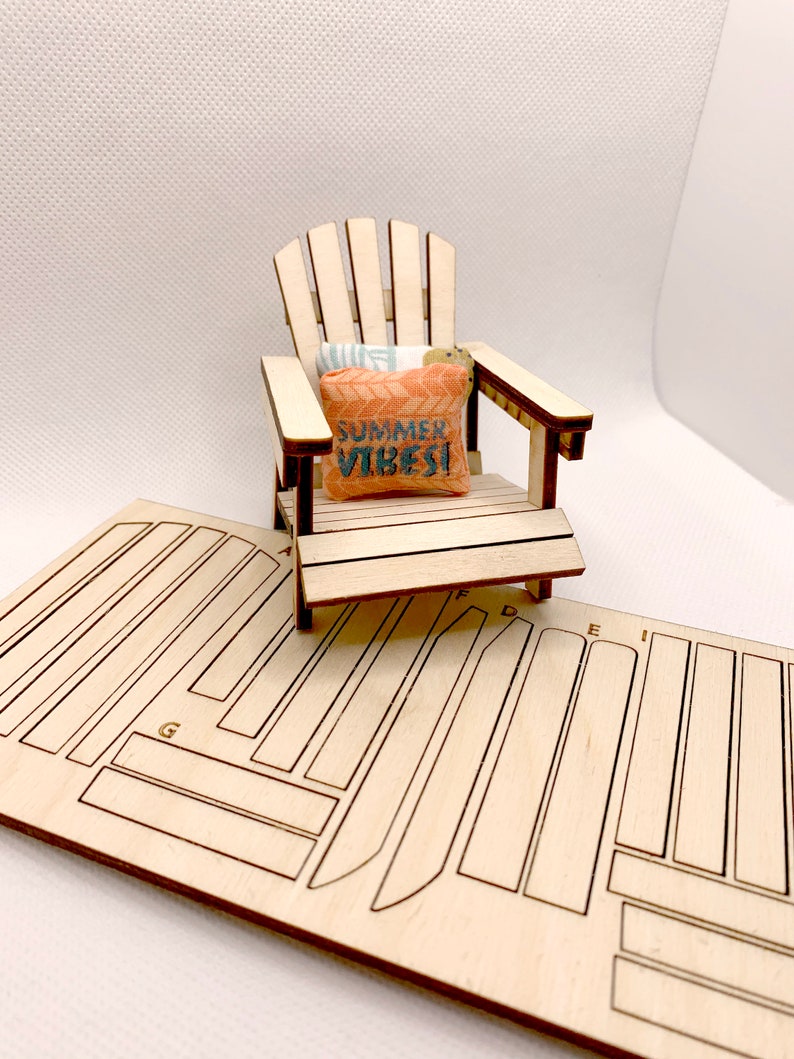 DIY Miniature Adirondack Chair DIY 1:12 Scale | Etsy