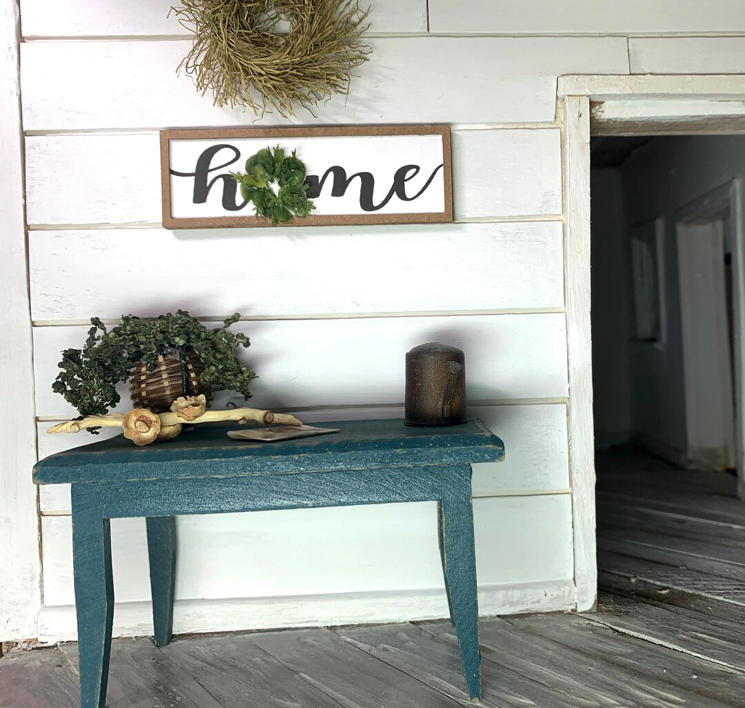 Miniature Home Sign - Wall Decor - Sign for Dollhouse - 1:12 Scale ...